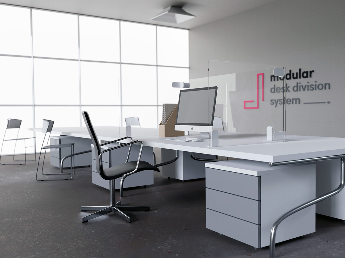 Clear Desk Division Panel | Modular Desk Dividers | UK Sign Shop