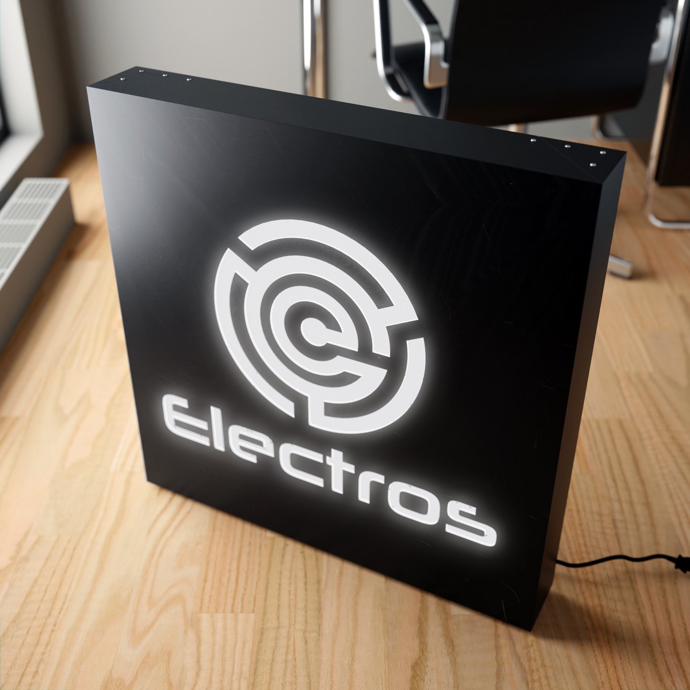 Black Alumiunium Tray Sign | Customise Your Illuminated Aluminium Sign