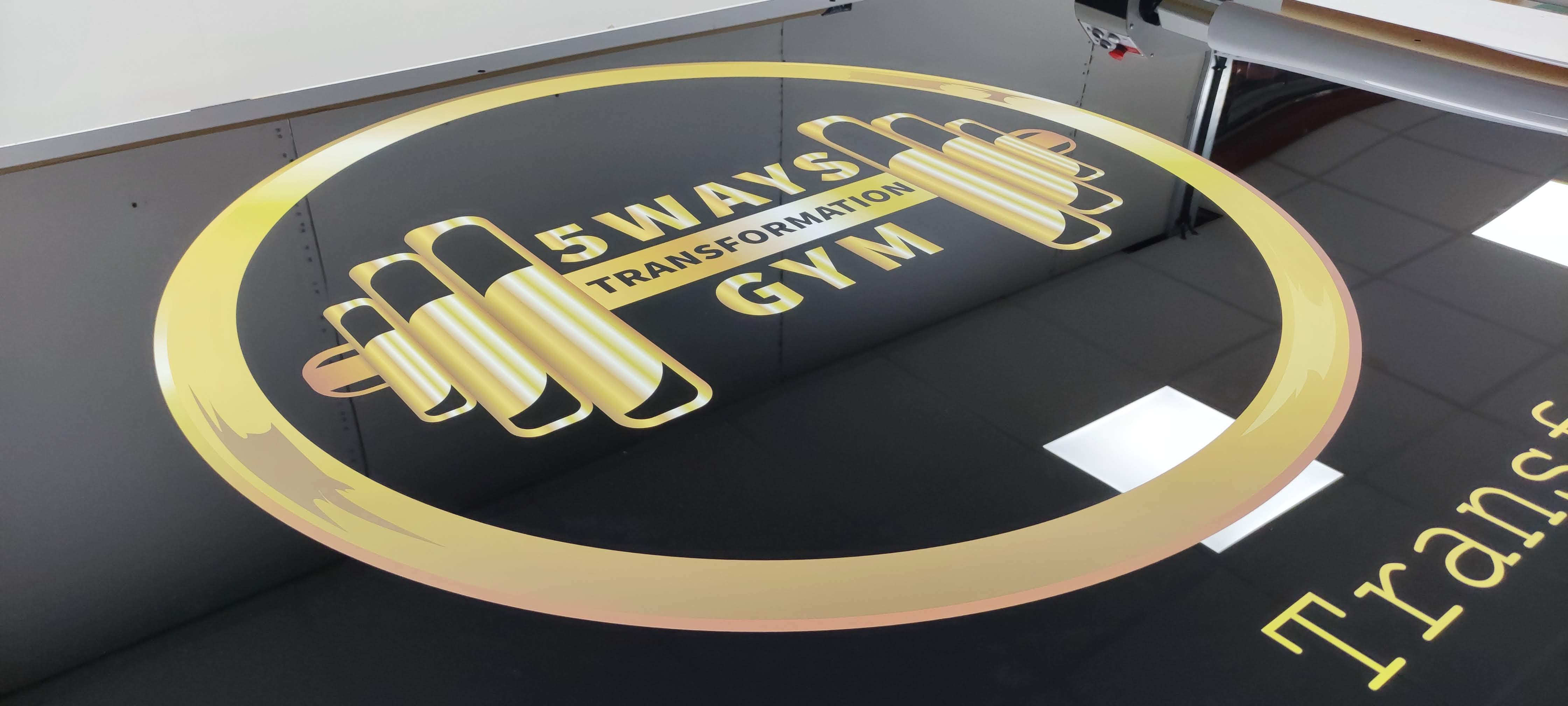 Black glossy acrylic printed sign | Acrylic Signs | UK Sign Shop
