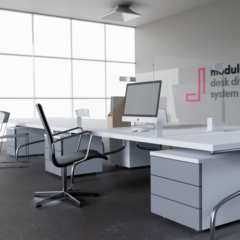 Clear Desk Division Panel | Modular Desk Dividers | UK Sign Shop