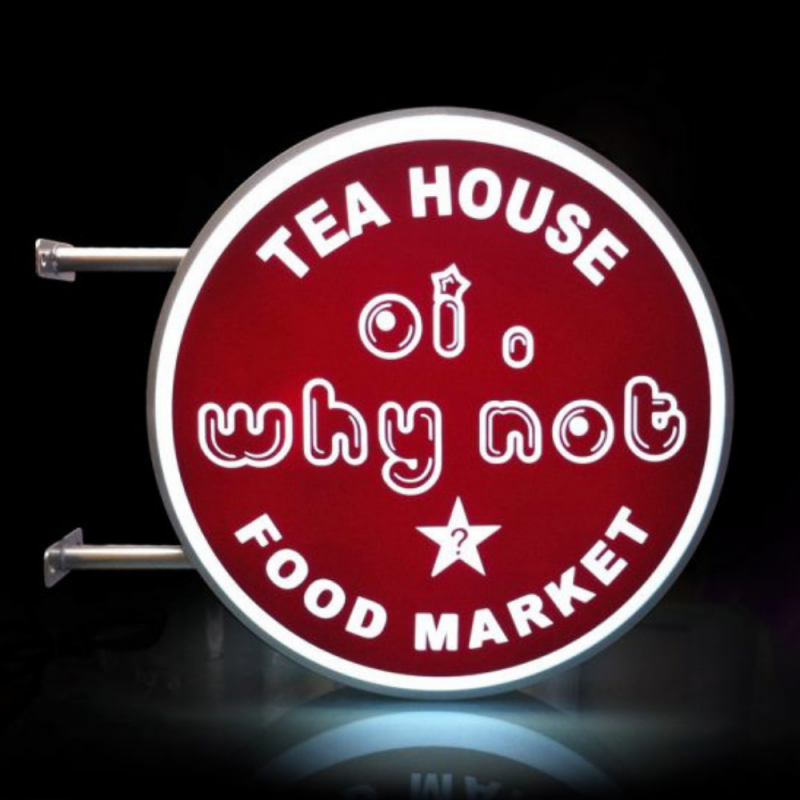 Round Projecting 70cm Lightbox LED with Printed Graphics Circle