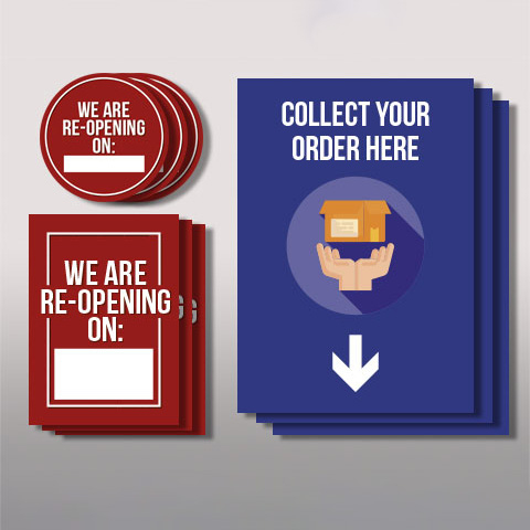 Food / Catering Bundle | Social Distancing Bundles | UK Sign Shop