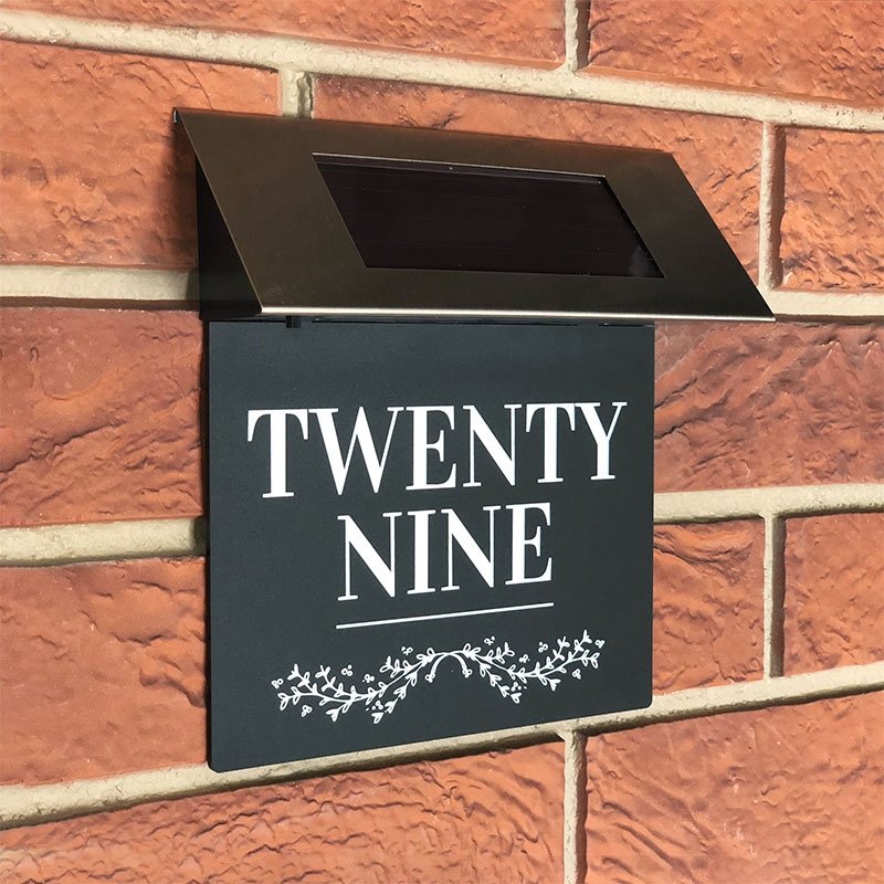 Illuminated House Numbers | Light Up Solar Door Number Signs