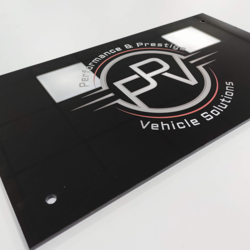 Black glossy acrylic printed sign | Acrylic Signs | UK Sign Shop