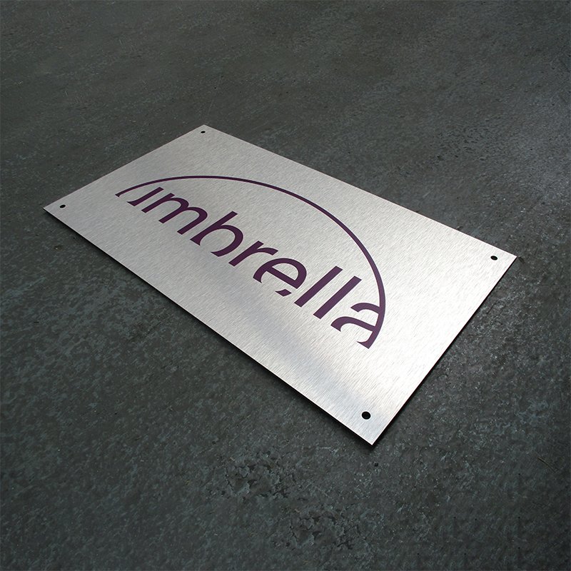 Brushed Aluminium Single Layer Panel | Aluminium Signs | UK Sign Shop
