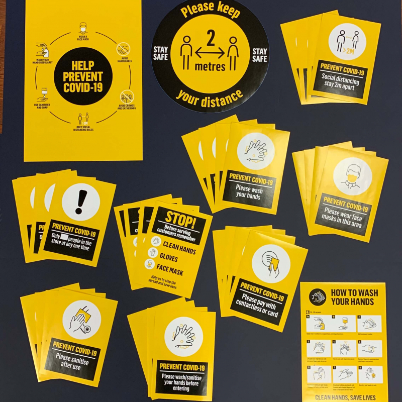 Social Distancing Sticker Pack | Social Distancing Graphics | UK Sign Shop