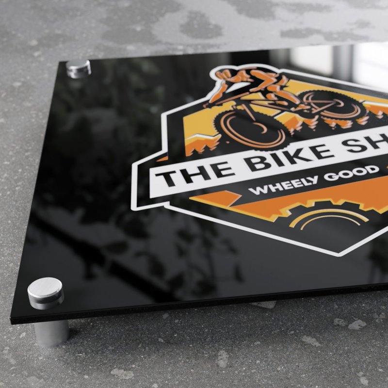 Black glossy acrylic printed sign | Acrylic Signs | UK Sign Shop