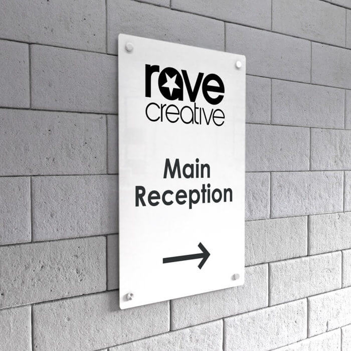 Acrylic Wayfinding Portrait Sign | Wayfinding Signs | UK Sign Shop