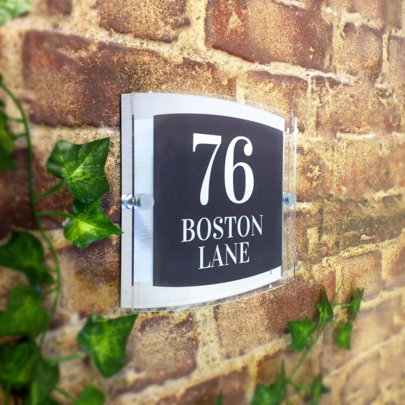 Glass Effect House Signs | Glass Door Numbers & House Numbers