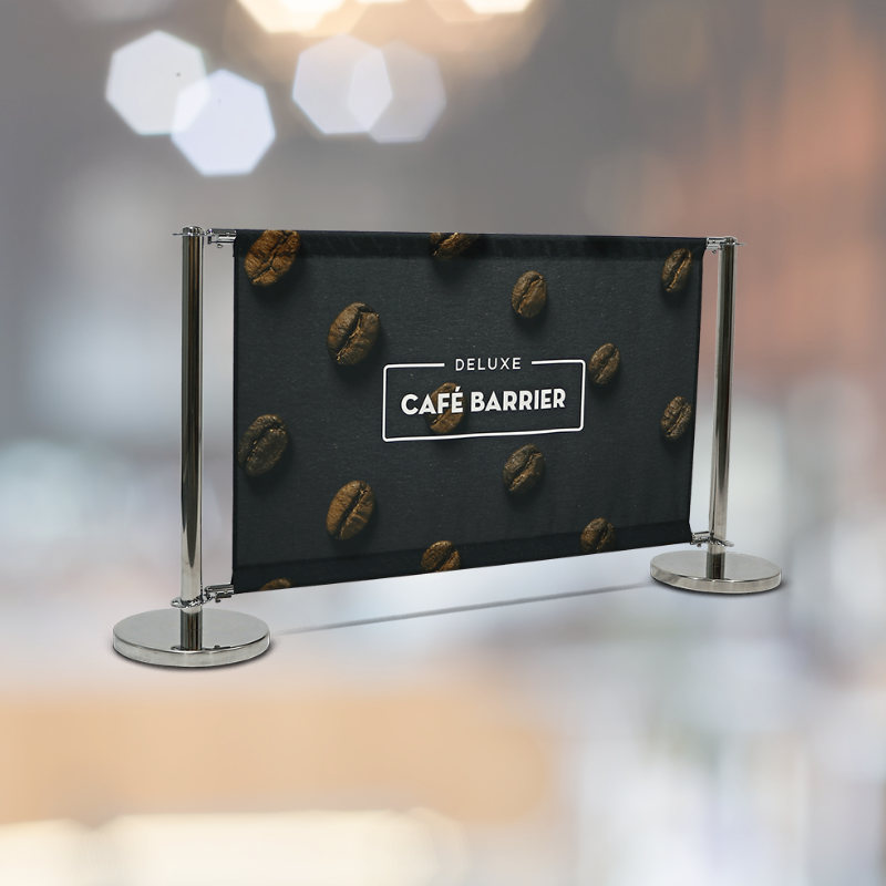 Chrome Cafe Barrier | Pavement Signs | UK Sign Shop