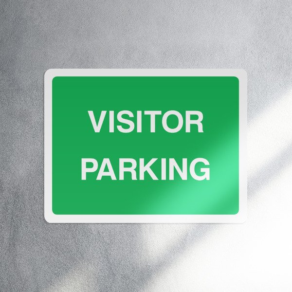 Visitor parking information sign - landscape | UK Sign Shop