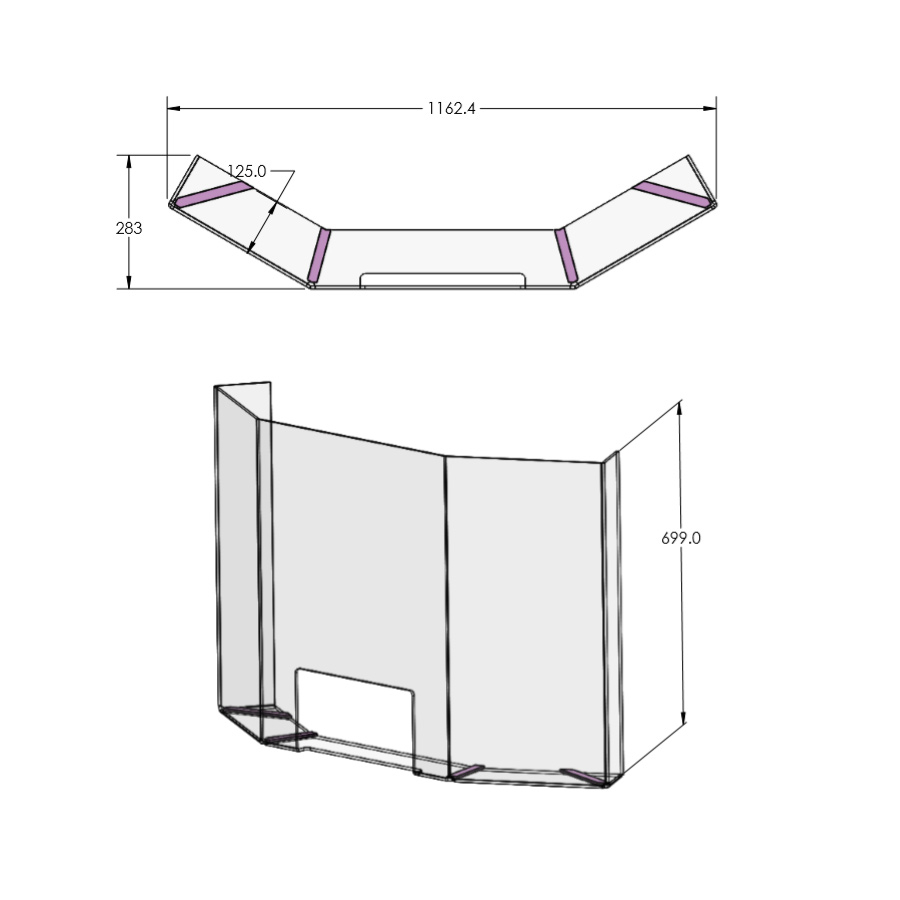 Sneeze Guard Curved | Sneeze Guards | UK Sign Shop