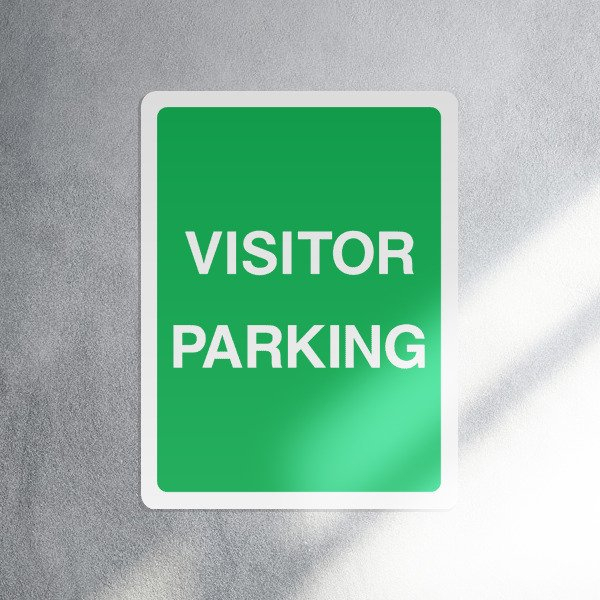 Visitor parking information sign - portrait | UK Sign Shop