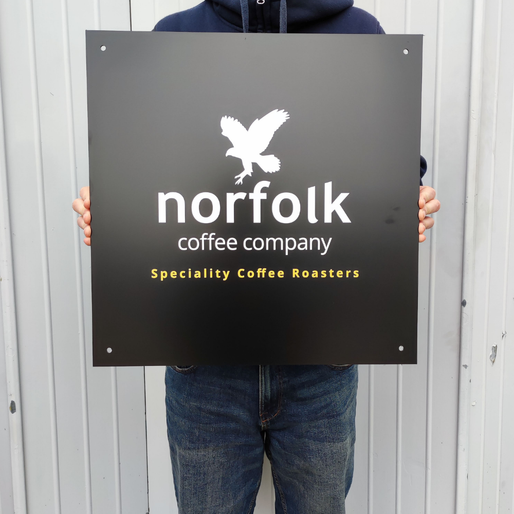 Matt Black Aluminium Printed Sign | Aluminium Signs | UK Sign Shop