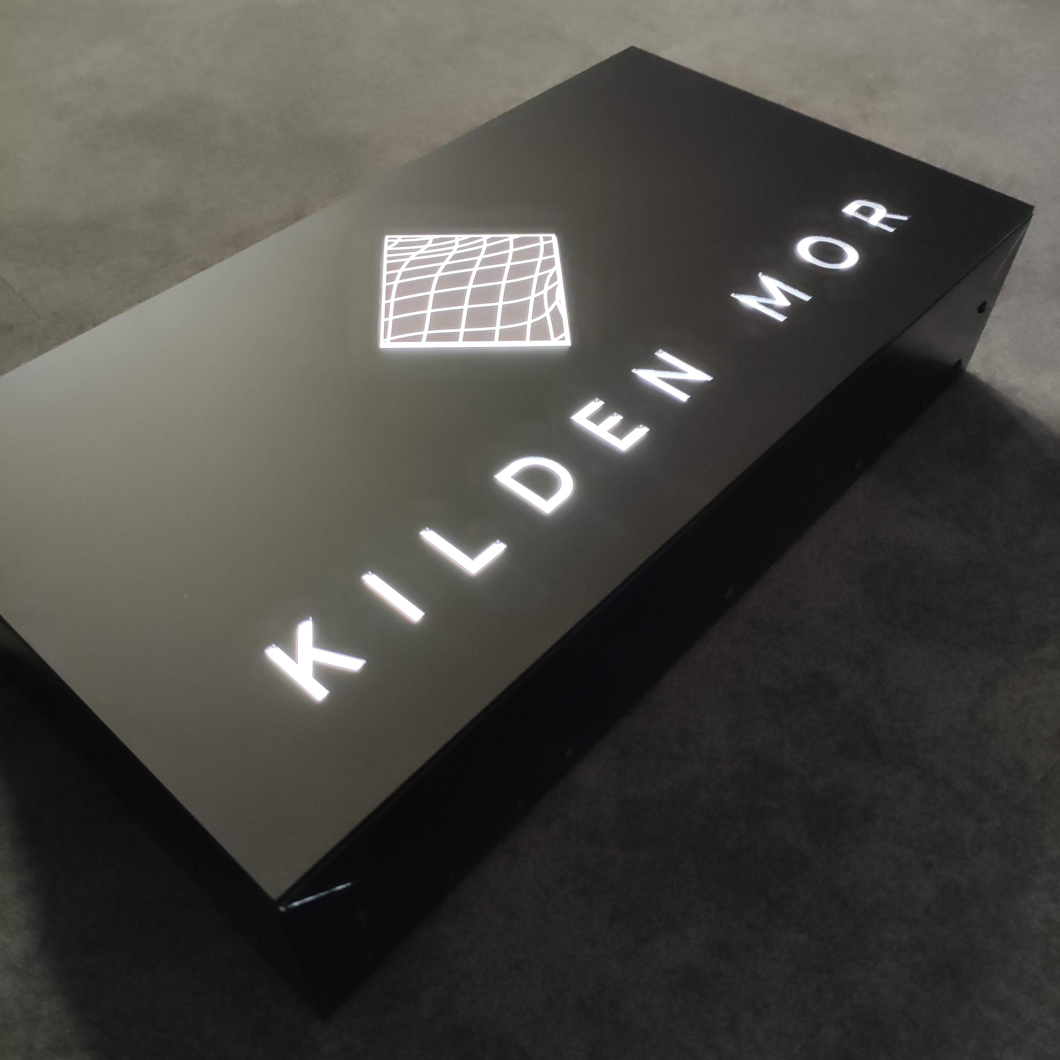 Black Alumiunium Tray Sign | Customise Your Illuminated Aluminium Sign