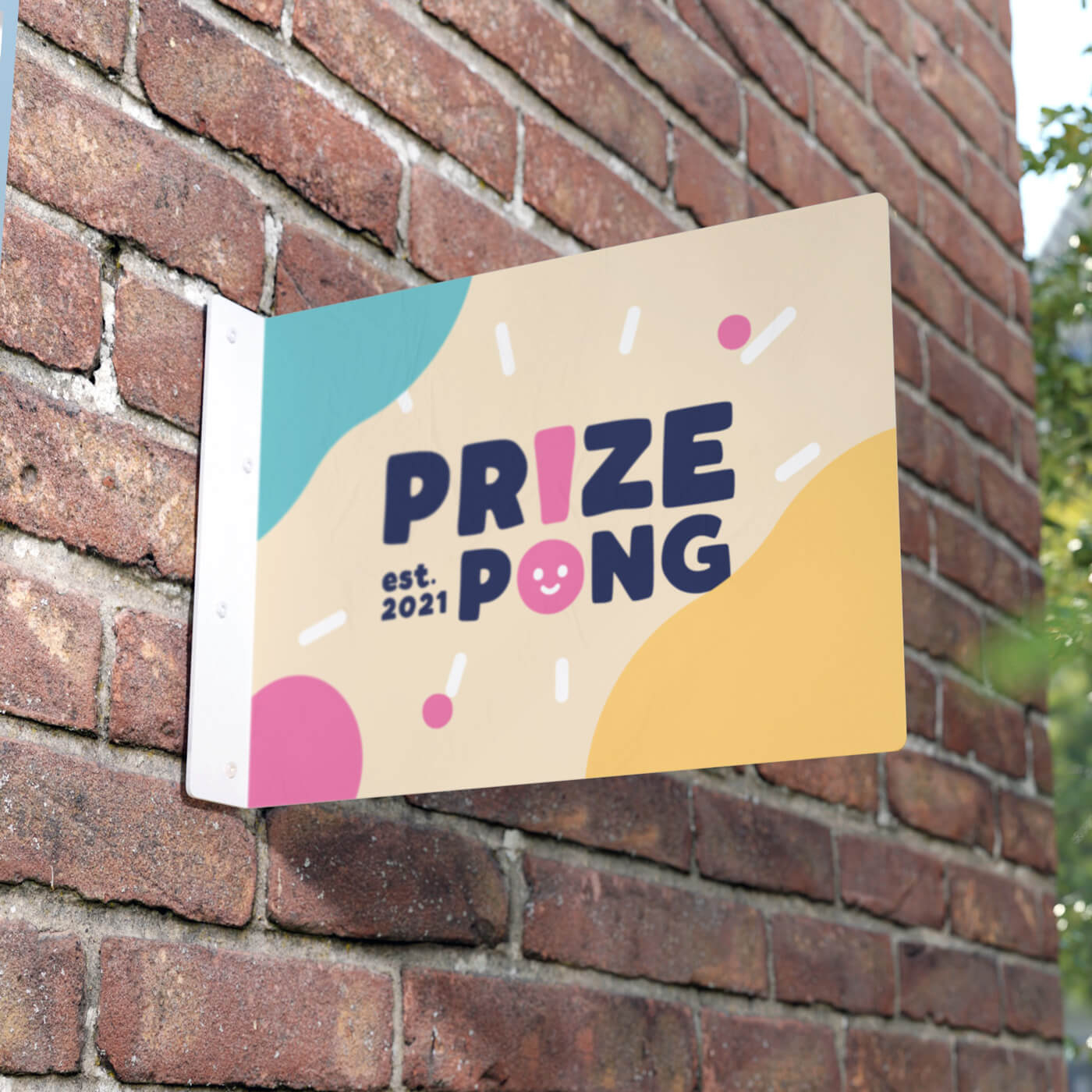 White Rectangular Projecting Sign | Hanging Signs | UK Sign Shop