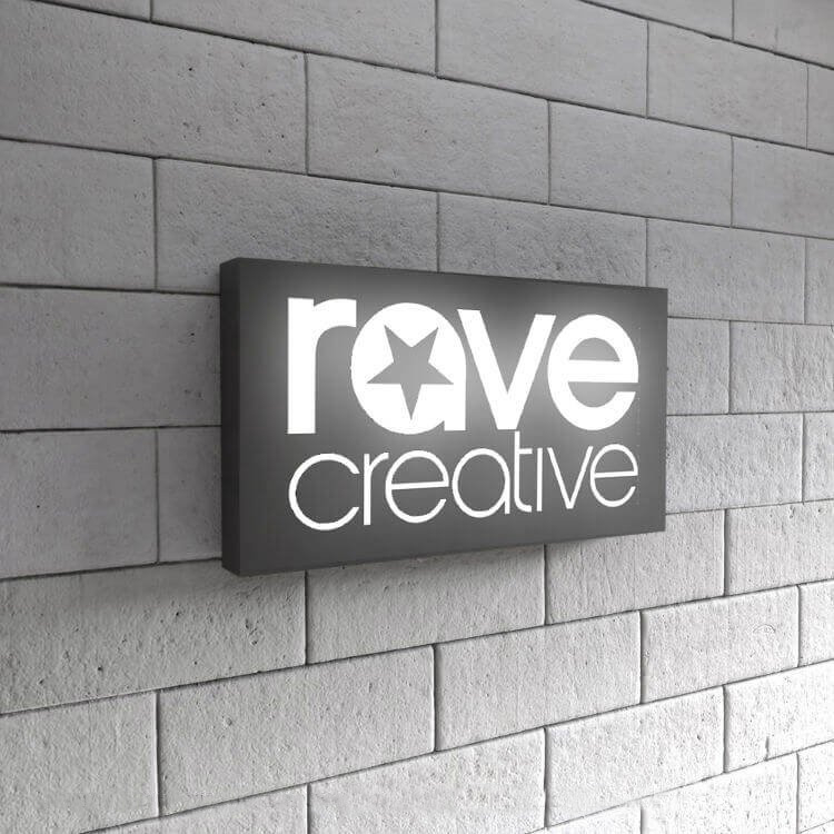 Black Alumiunium Tray Sign | Customise Your Illuminated Aluminium Sign